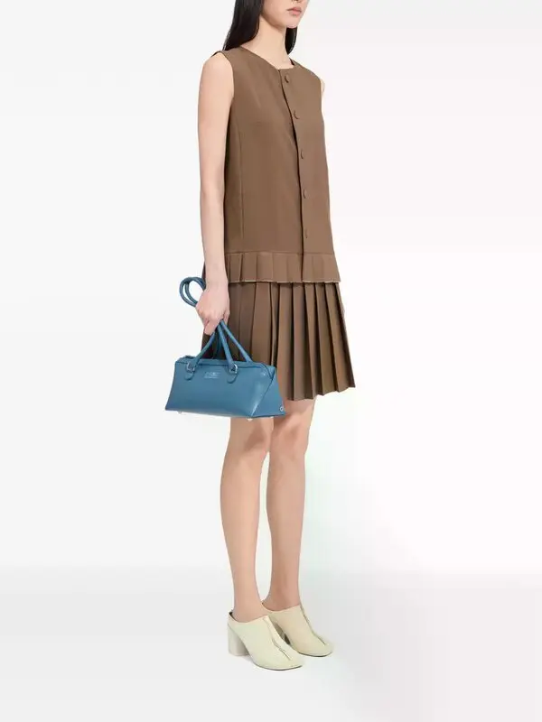 MAISON MARGIELA Sleeveless Pleated Wool Blend Top