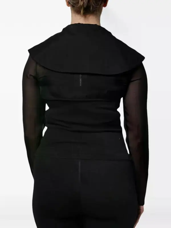 Dolce & Gabbana Ribbed-knit Top With Sheer Sleeves