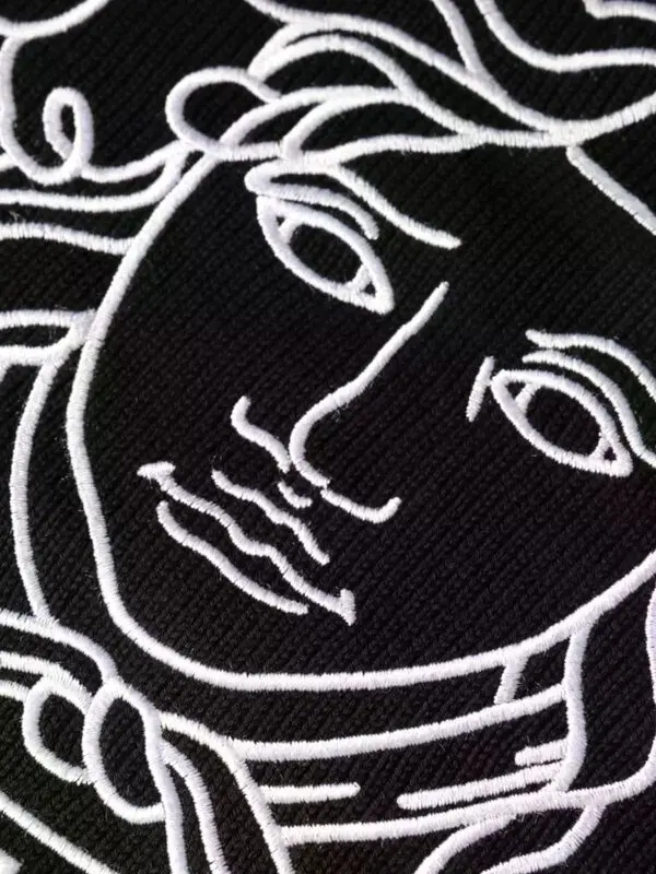 Versace Medusa Embroidered Crew Neck Sweater