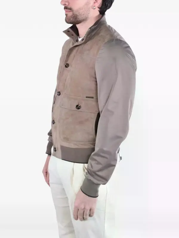 MOORER Suede Bomber Jacket