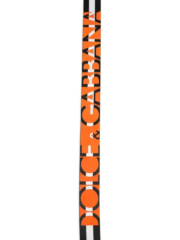 Dolce & Gabbana Striped Logo-print Belt