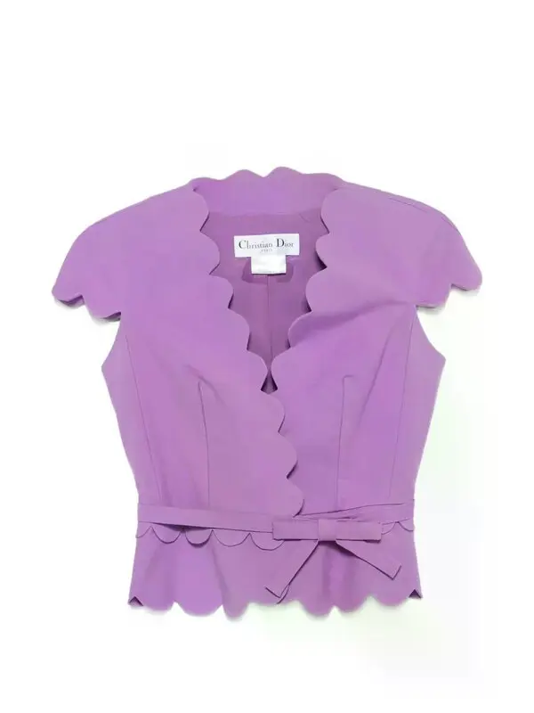 Dior 2011 Scalloped-edge Belted Top