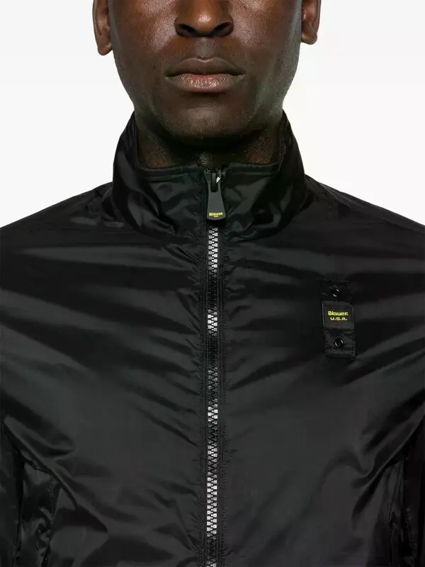 BLAUER. Marley High-neck Zip-up Jacket With Logo Patch