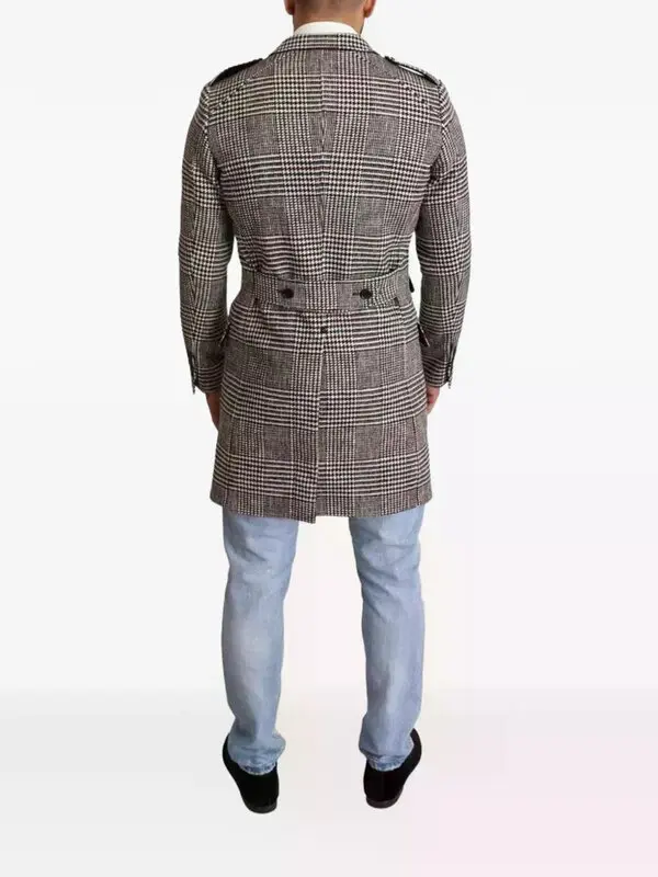 Dolce & Gabbana Plaid Pattern Single-breasted Coat