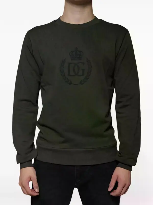 Dolce & Gabbana Dg Crown Embroidered Crewneck Sweatshirt