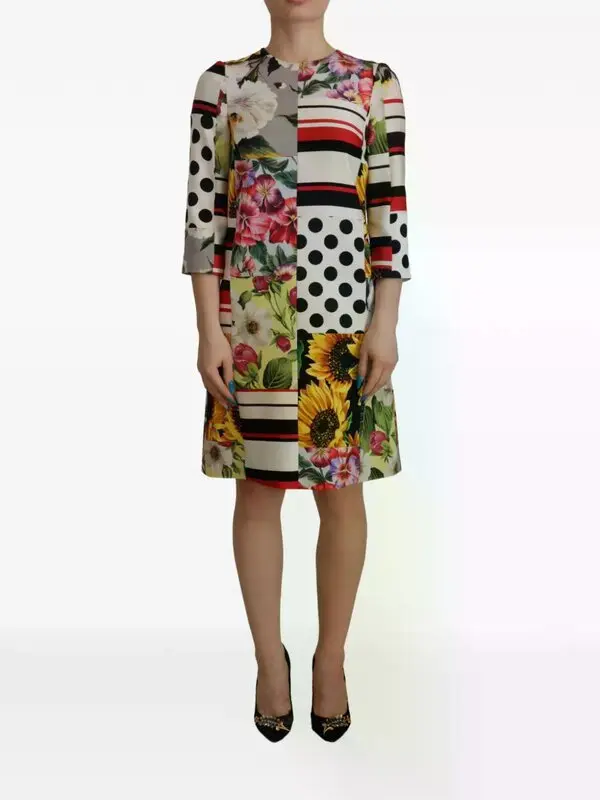 Dolce & Gabbana Patchwork Floral Print Mini Dress