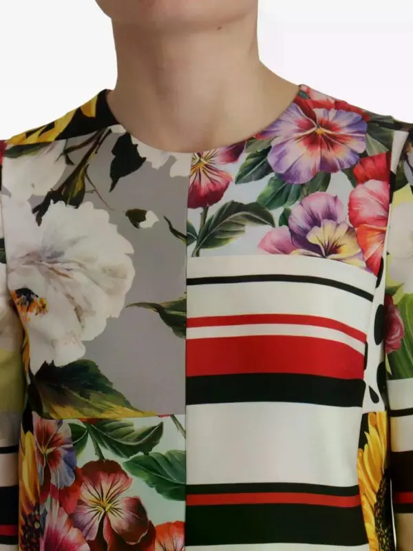 Dolce & Gabbana Patchwork Floral Print Mini Dress