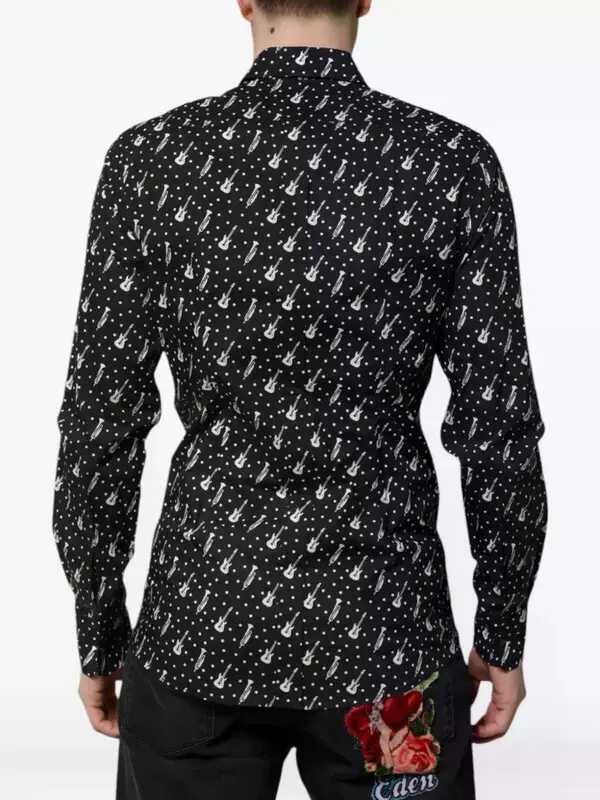 Dolce & Gabbana Sequin-embellished Instrument-print Shirt