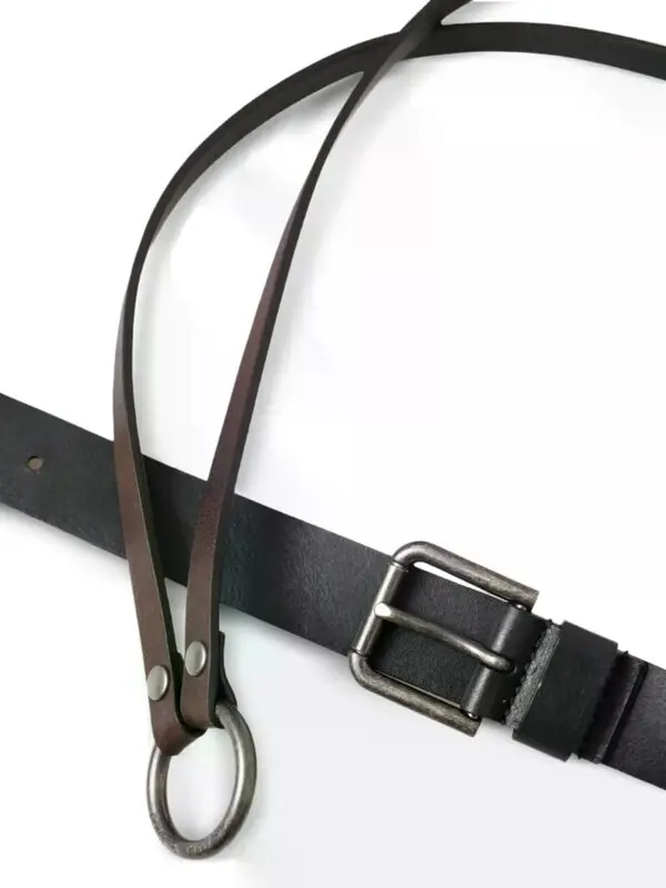 Dolce & Gabbana Double-strap Leather Belt With Ring Hardware