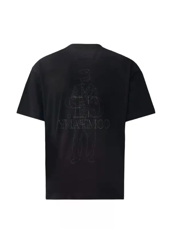 C.P. COMPANY Logo-embroidered T-shirt - Black