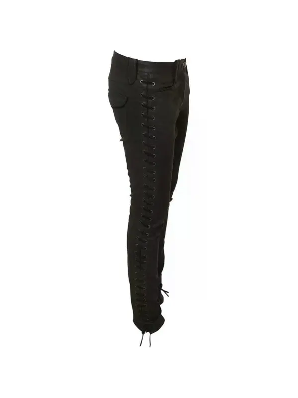 Isabel Marant Étoile Lace-up Coated Skinny Jeans