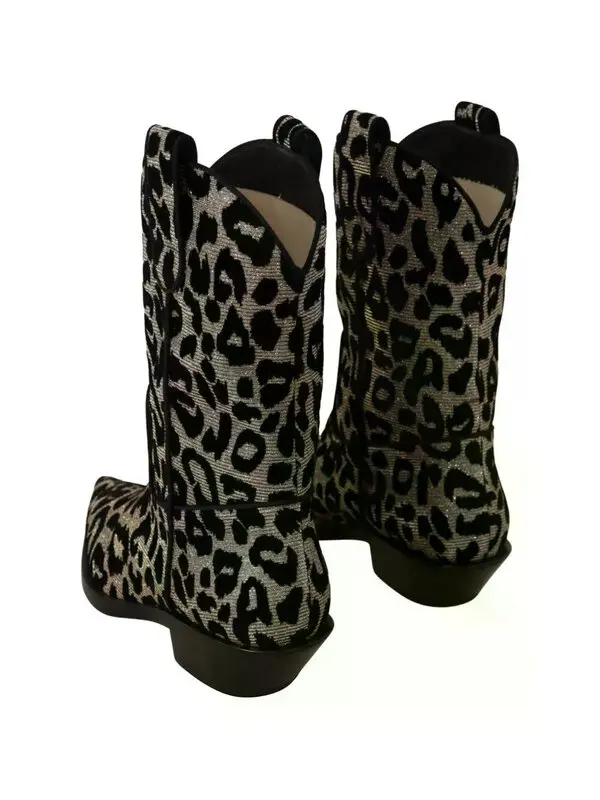 Dolce & Gabbana Leopard-print Glitter-embellished Boots