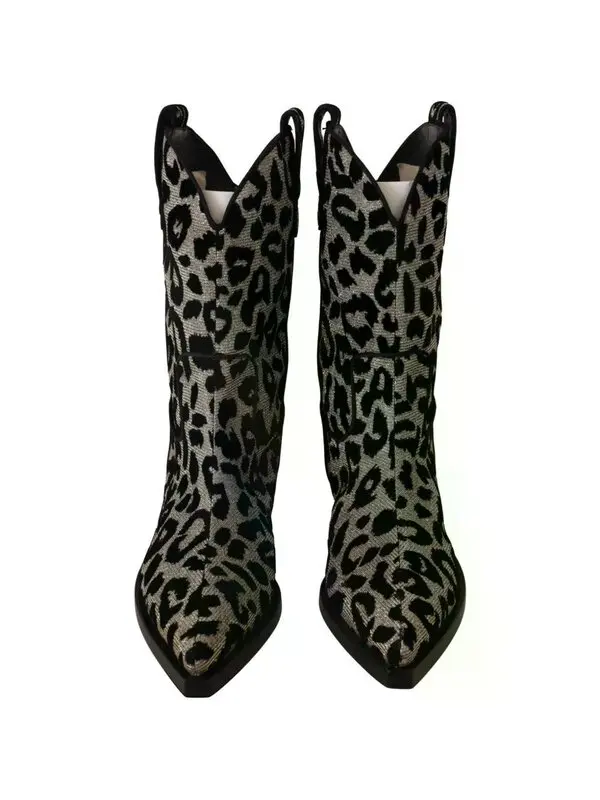 Dolce & Gabbana Leopard-print Glitter-embellished Boots