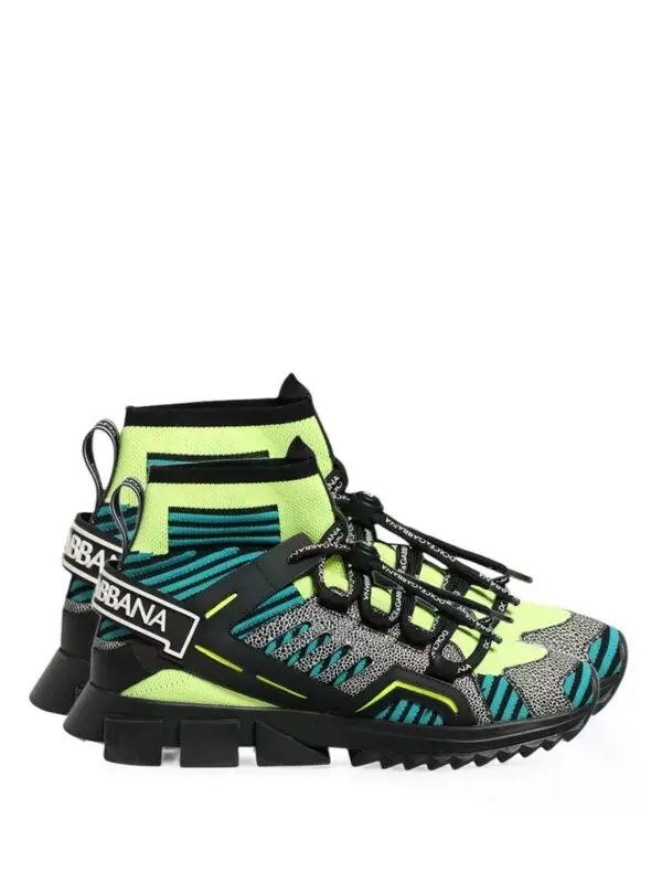 Dolce & Gabbana Sorrento Sneakers With Logo Print - Green