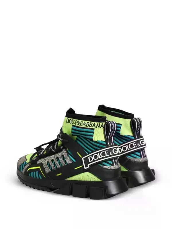 Dolce & Gabbana Sorrento Sneakers With Logo Print - Green