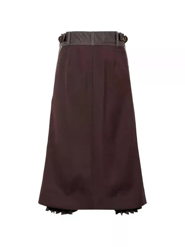 Sacai High-waisted Skirt With Side Zip Openings