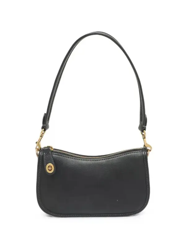 COACH VINTAGE Leather Swinger Shoulder Bag With Gold-tone Hardware