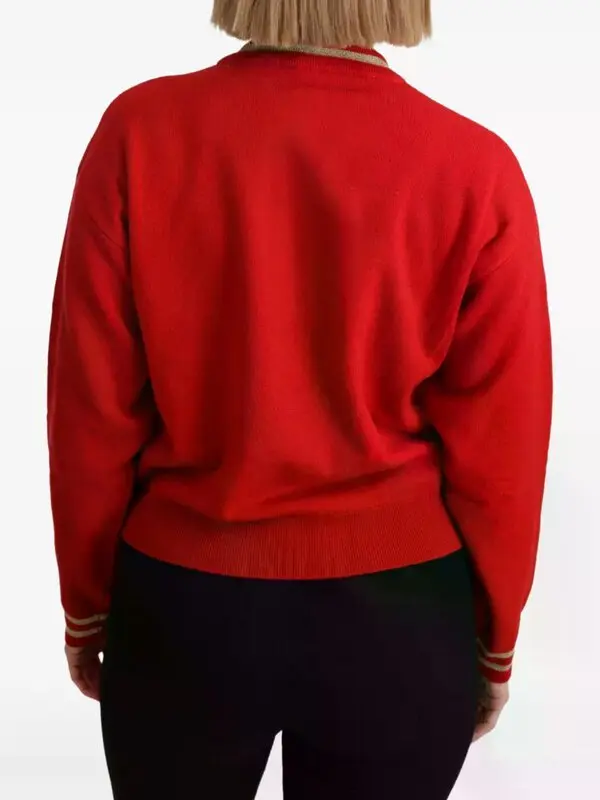 Dolce & Gabbana Cartoon Print Rhinestone Embellished Sweater