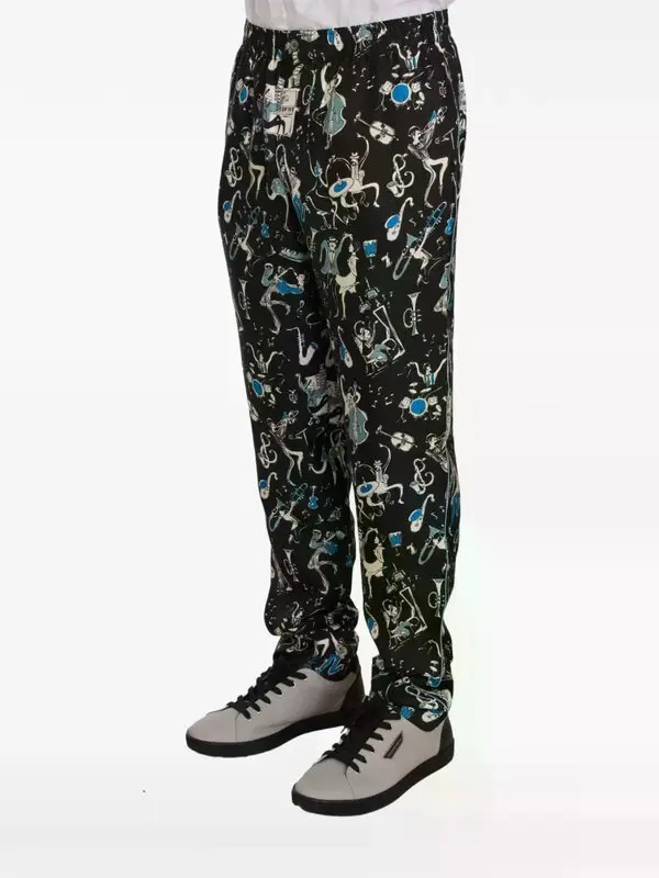Dolce & Gabbana Graphic-print Silk Trousers