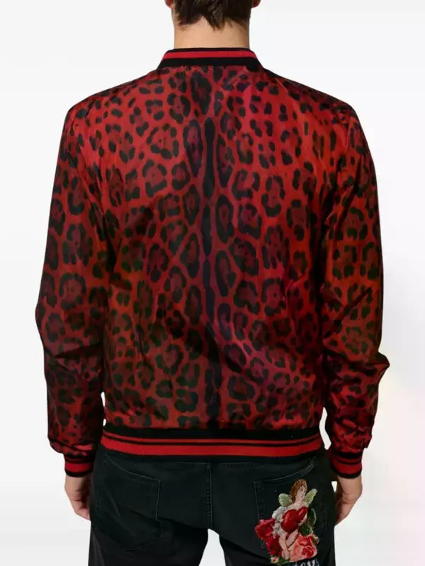 Dolce & Gabbana Leopard Print Bomber Jacket