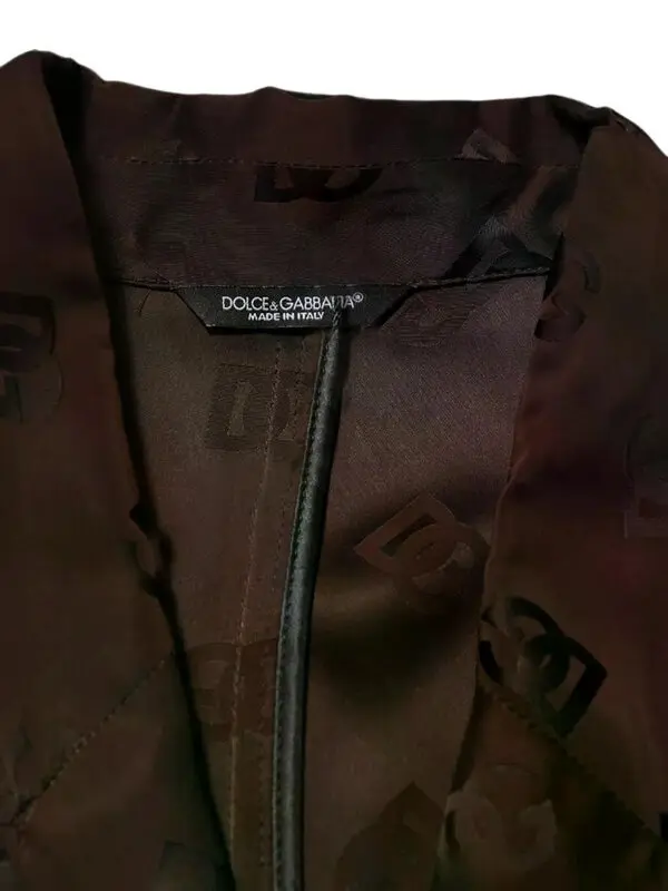 Dolce & Gabbana Logo Monogram Double-breasted Coat