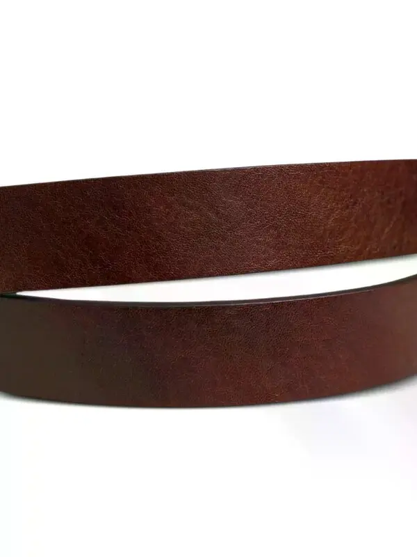 Dolce & Gabbana Logo Plaque Leather Belt