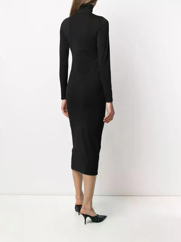 Balenciaga Long Sleeve Turtleneck Dress