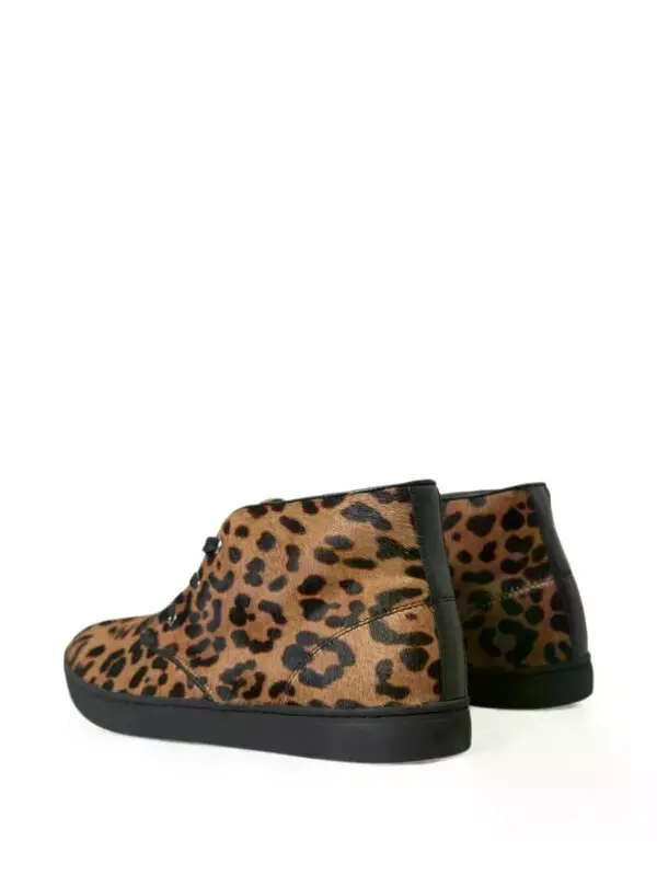 Dolce & Gabbana Leopard-print Calf Hair Sneakers - Brown