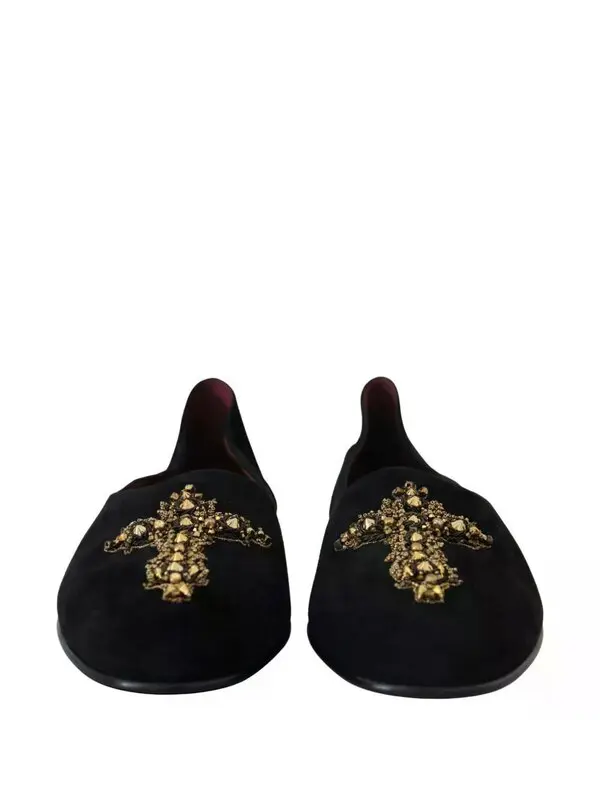 Dolce & Gabbana Embellished Suede Loafers
