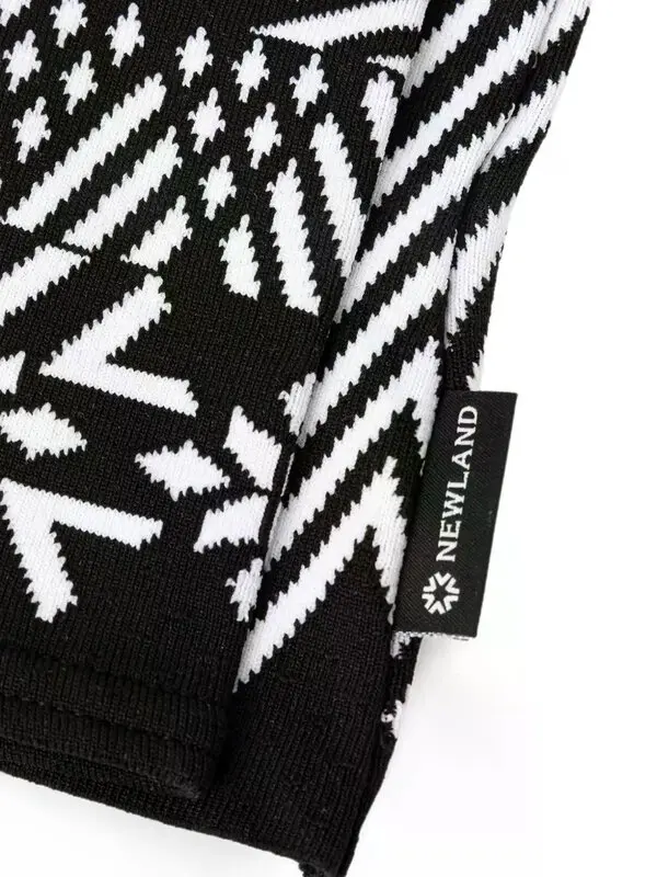 NEWLAND Geometric Pattern Knitted Gloves