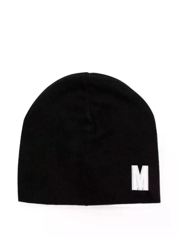 Moschino Appliqué Beanie Hat - Black