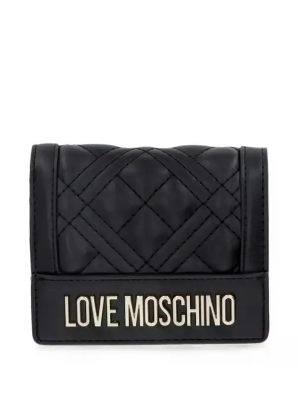 Moschino Logo-plaque Wallet - Black