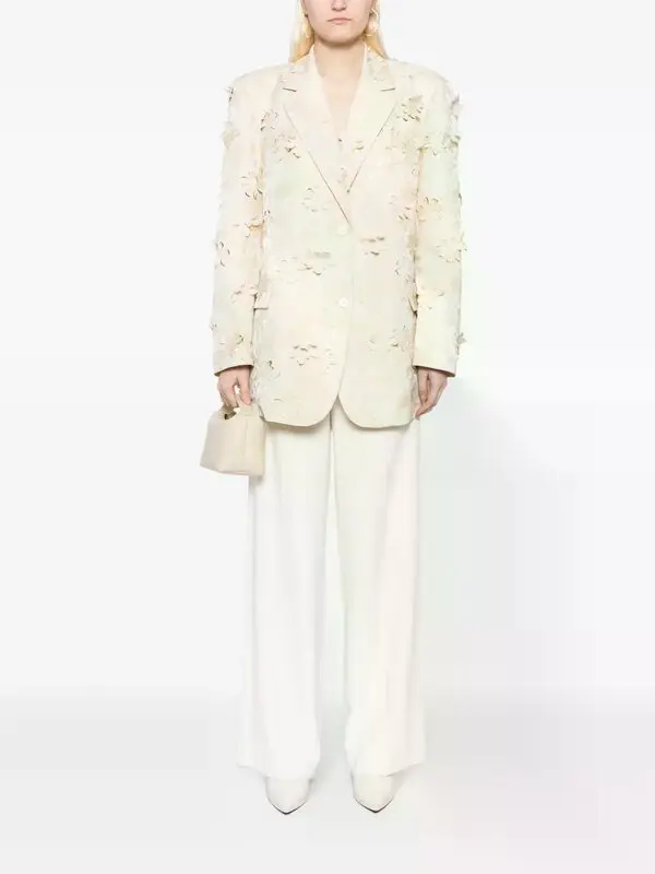 JNBY Floral Appliqué Single-breasted Blazer