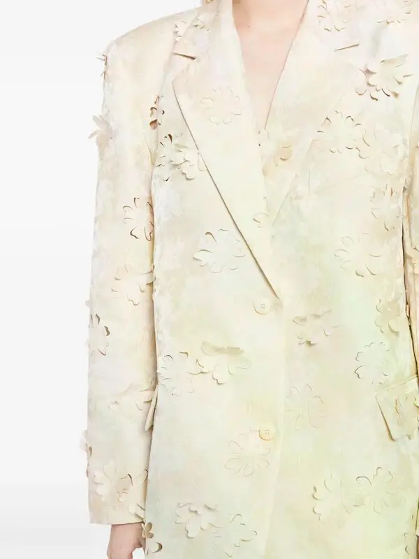 JNBY Floral Appliqué Single-breasted Blazer