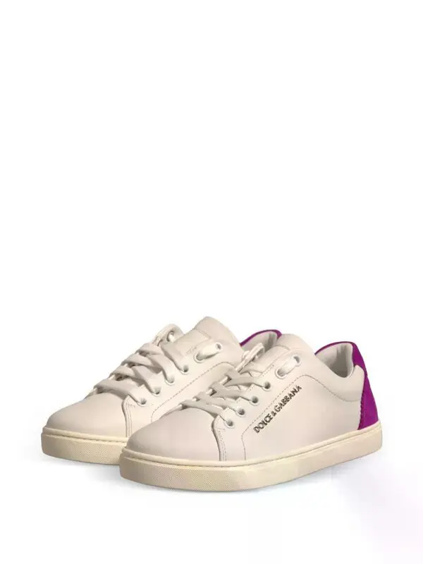 Dolce & Gabbana Leather And Suede Panel Sneakers