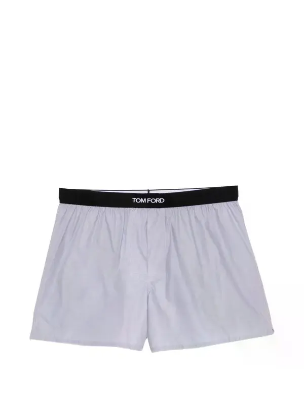 TOM FORD Logo-waistband Boxer Shorts - Blue