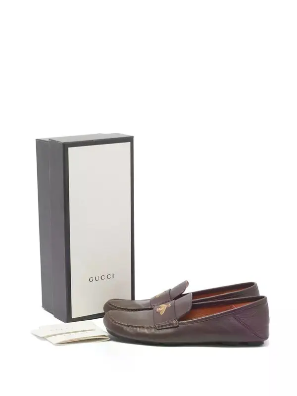 Gucci Embroidered Bee Moc-toe Loafers