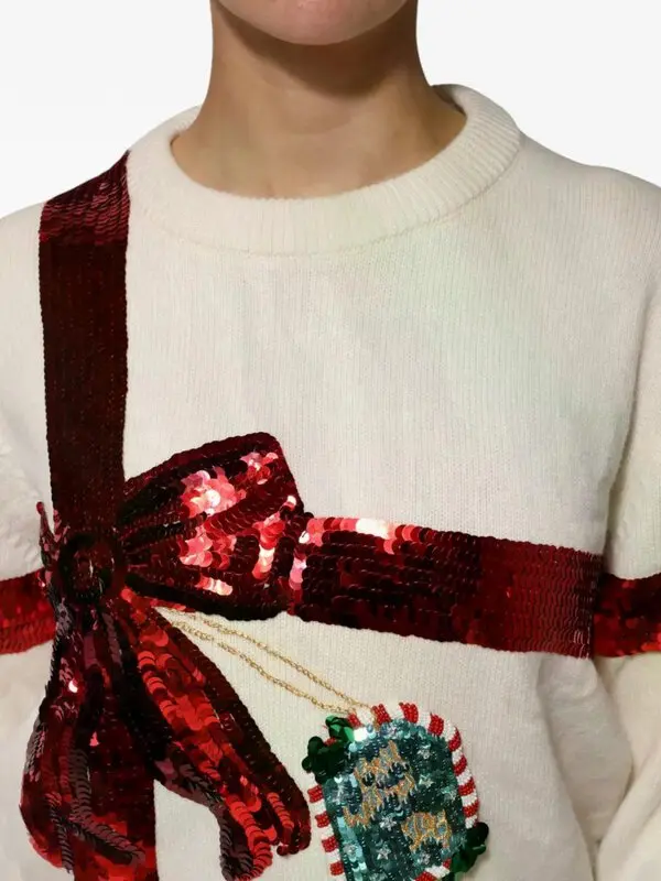 Dolce & Gabbana Sequin-embellished Bow-detail Sweater