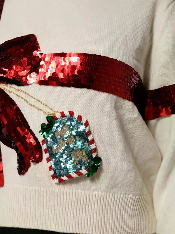 Dolce & Gabbana Sequin-embellished Bow-detail Sweater