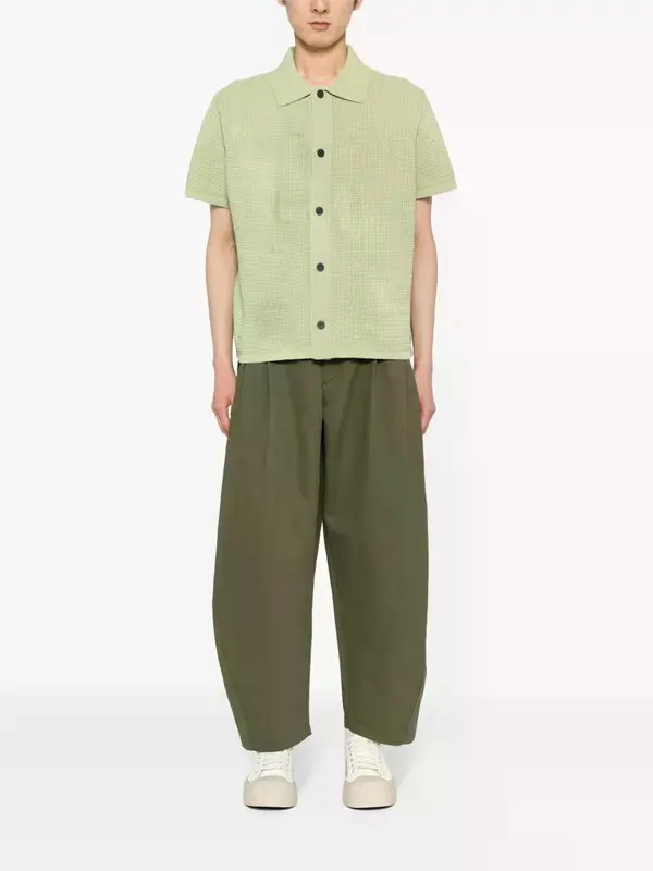CROQUIS Cotton-linen Blend Tapered Trousers
