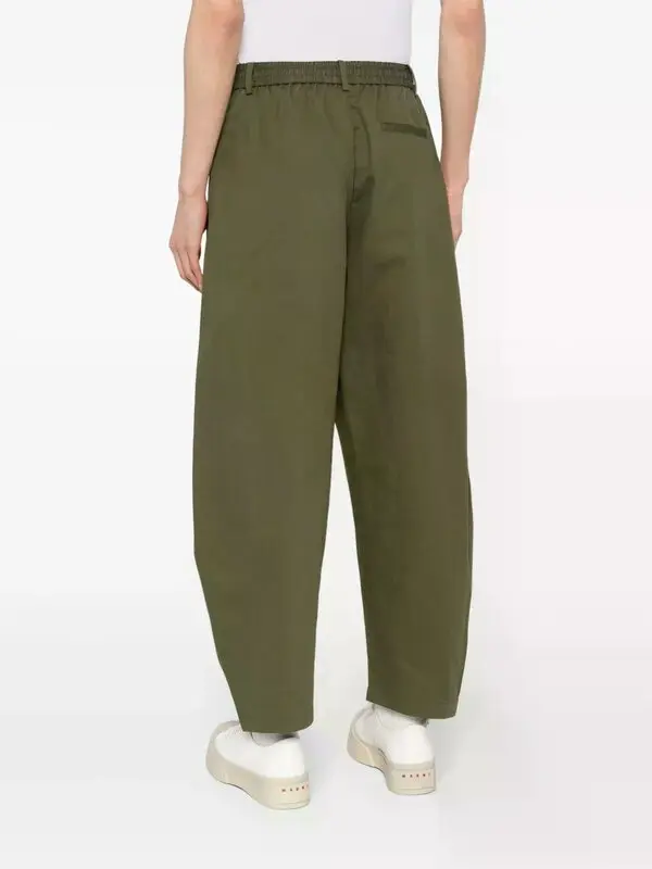 CROQUIS Cotton-linen Blend Tapered Trousers