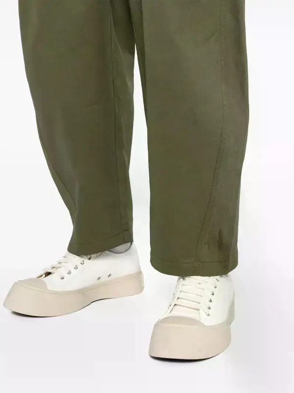 CROQUIS Cotton-linen Blend Tapered Trousers