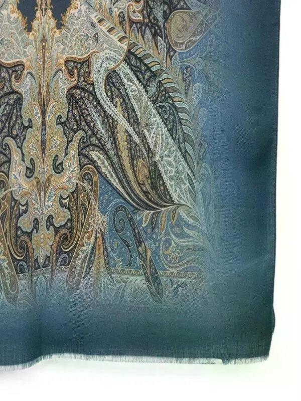 Etro Paisley-print Frayed Scarf