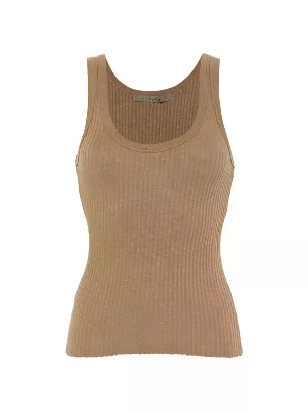Enza Costa Ribbed Scoop Neck Tank Top
