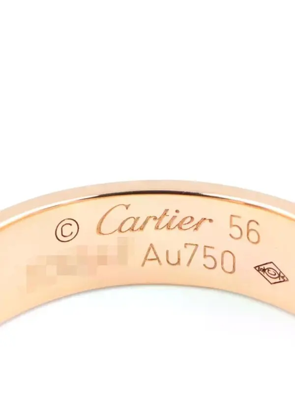 Cartier 18kt Gold Engraved Screw Motif Ring - Pink