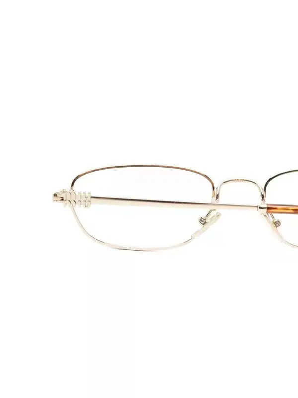 Miu Miu Square Frame Glasses - Gold