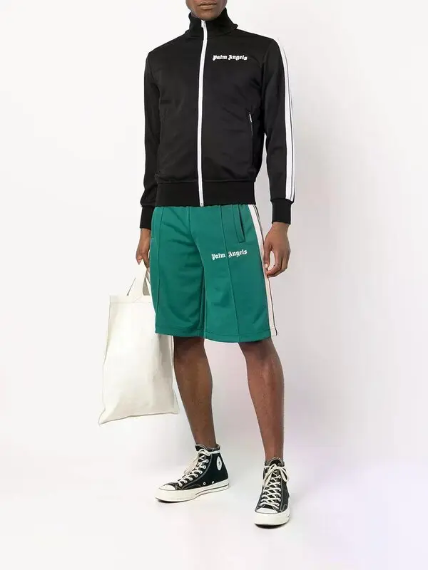 Palm Angels Logo Embroidered Track Shorts