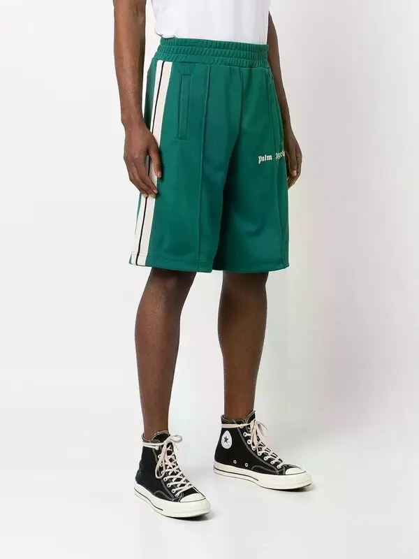 Palm Angels Logo Embroidered Track Shorts