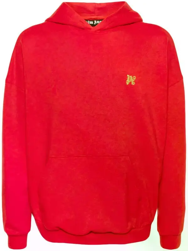 Palm Angels Dragon Monogram Cotton Hoodie