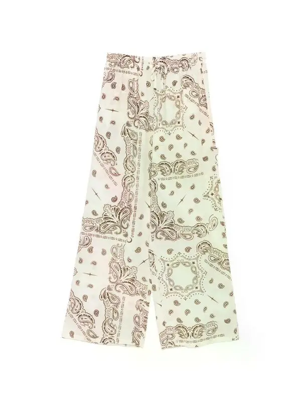 VENUJA Paisley Print Wide Leg Trousers